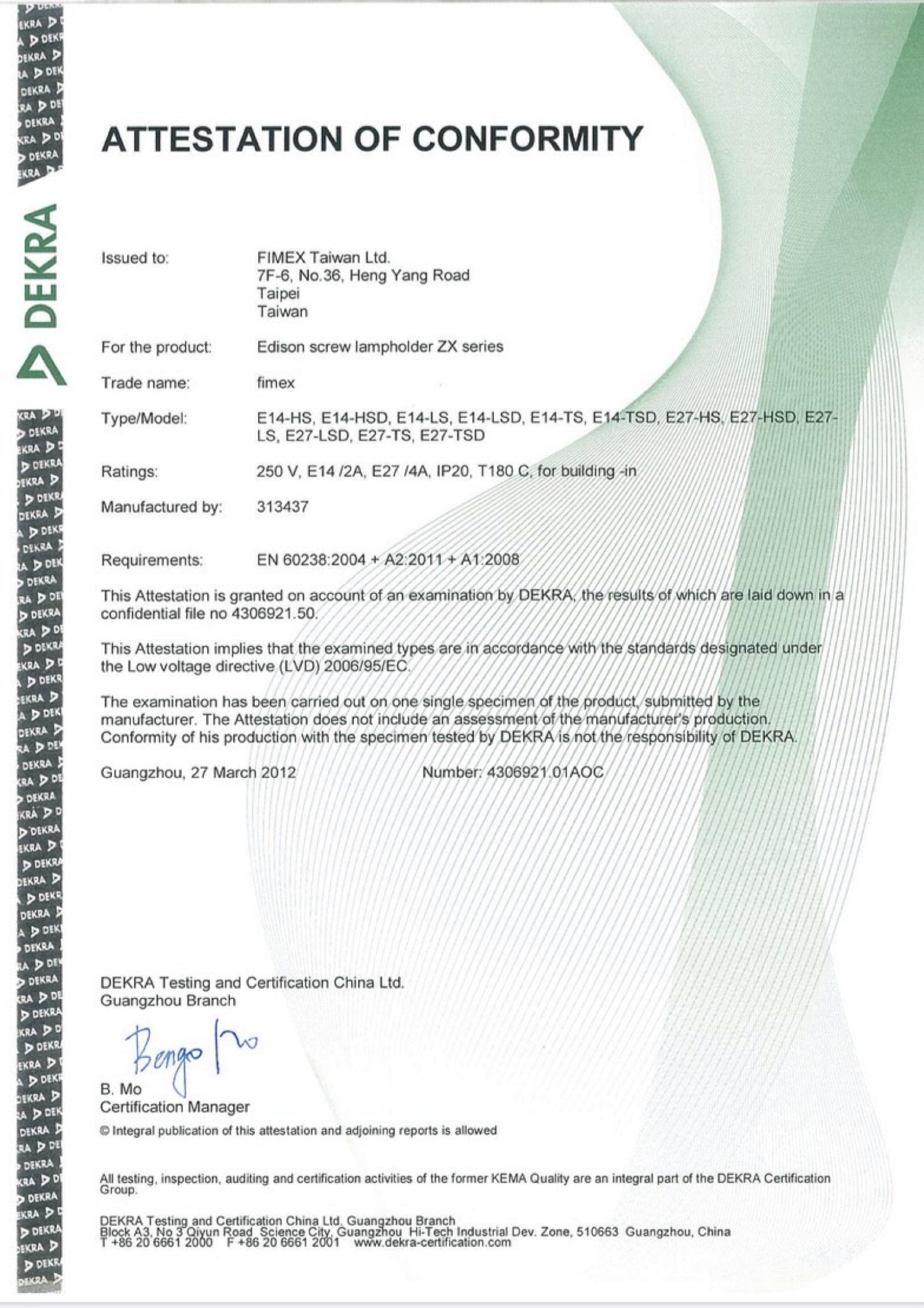 Certificates - FIMEX