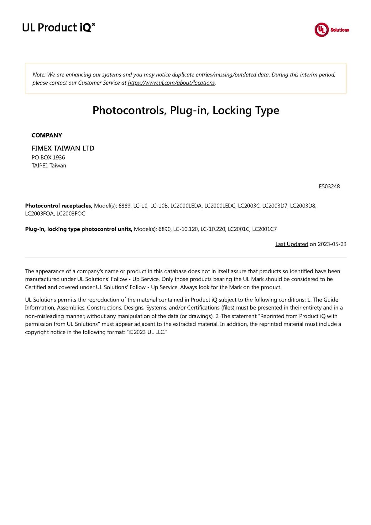 Certificates - FIMEX